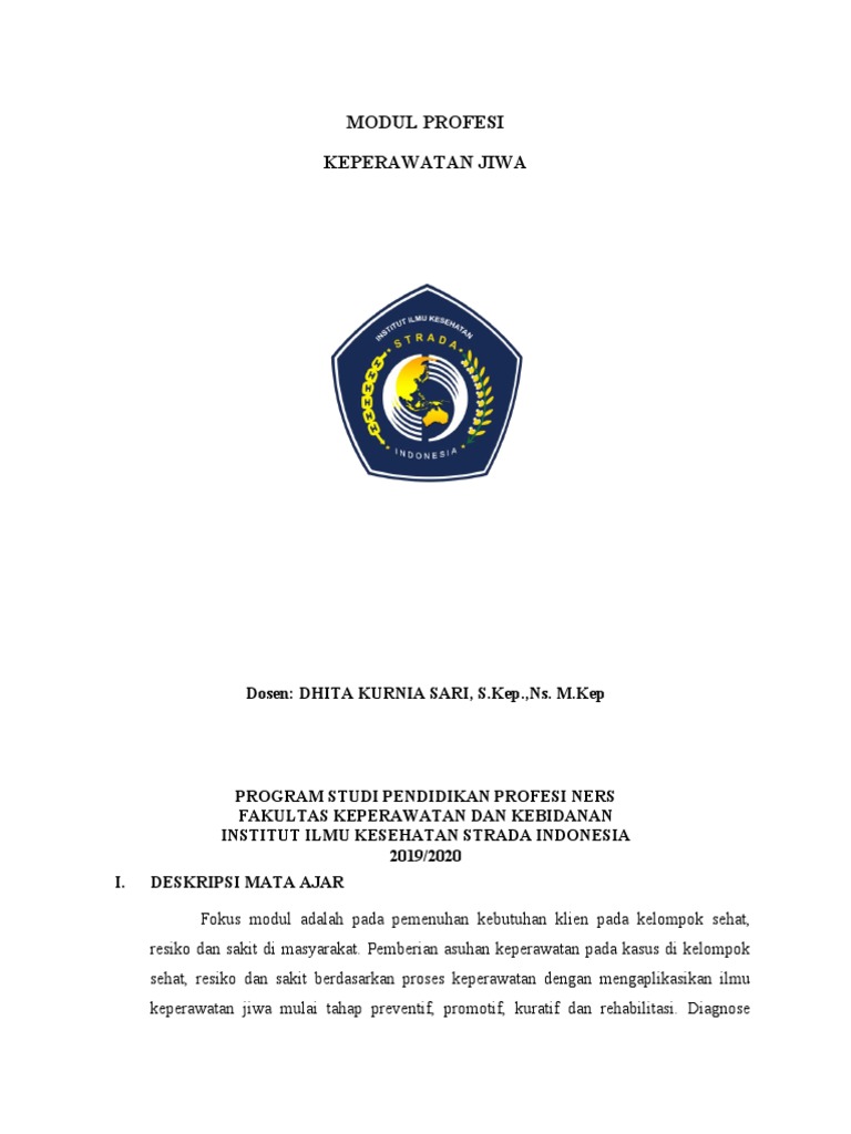 Asuhan Keperawatan Jiwa: Modul Profesi | PDF