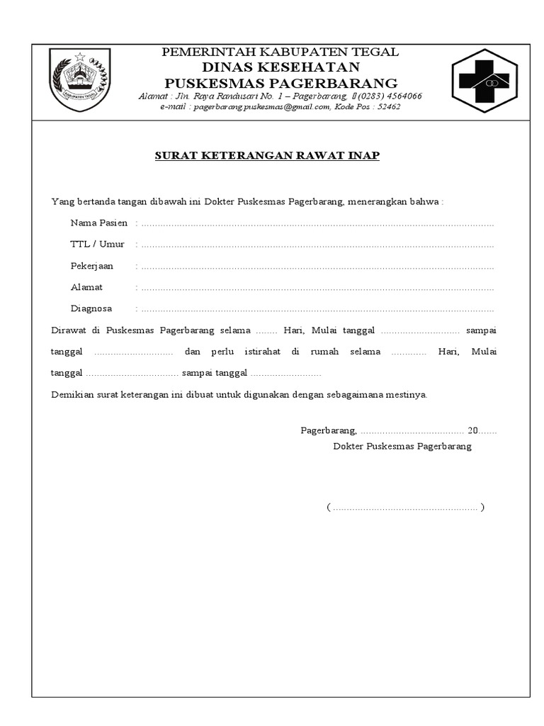 Surat Keterangan Ranap | PDF