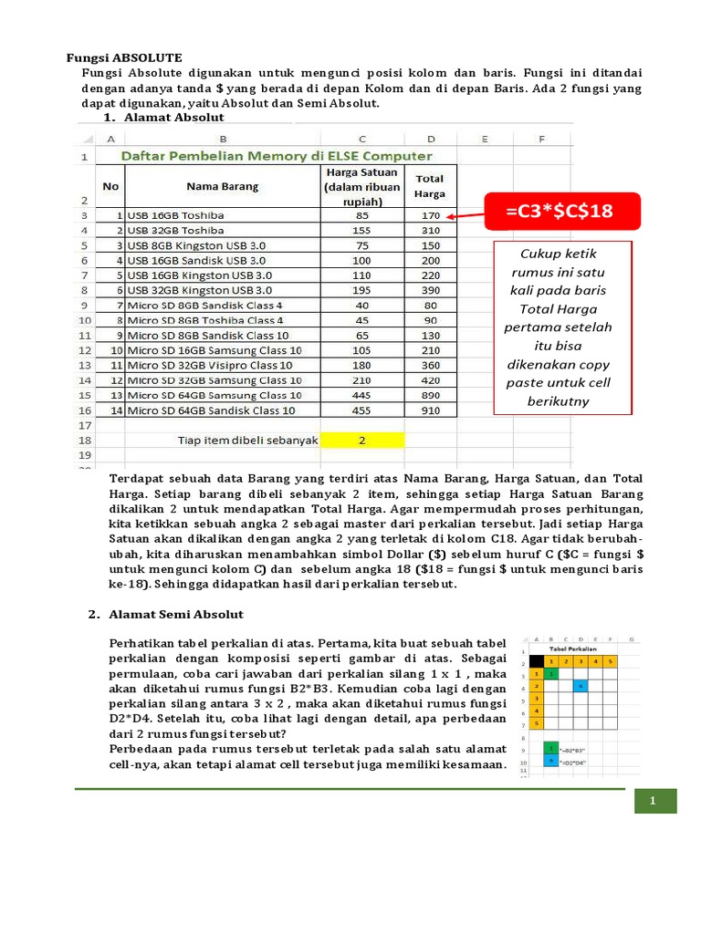 Absolut Hlookup Vlookup | PDF | Metode & Bahan Ajar