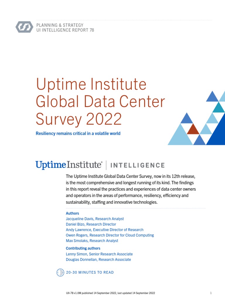 The results of our 2022 Global Data Center Survey - Uptime Institute's ...
