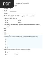 Grade 5 FRACTIONS Work Sheet | PDF | Mathematics | Numbers