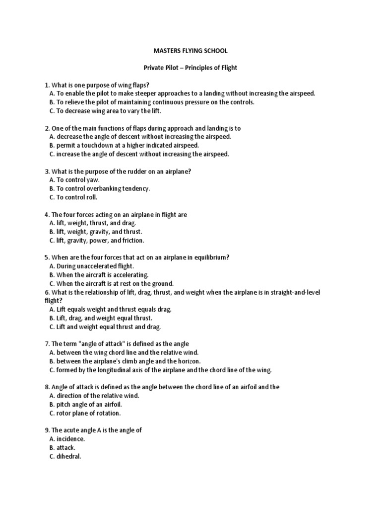 Principles of Flight for Pilots | PDF | Aircraft | Lift (Force)