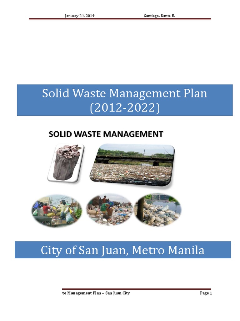 San Juan 10yr Plan | PDF | Waste Management | Waste