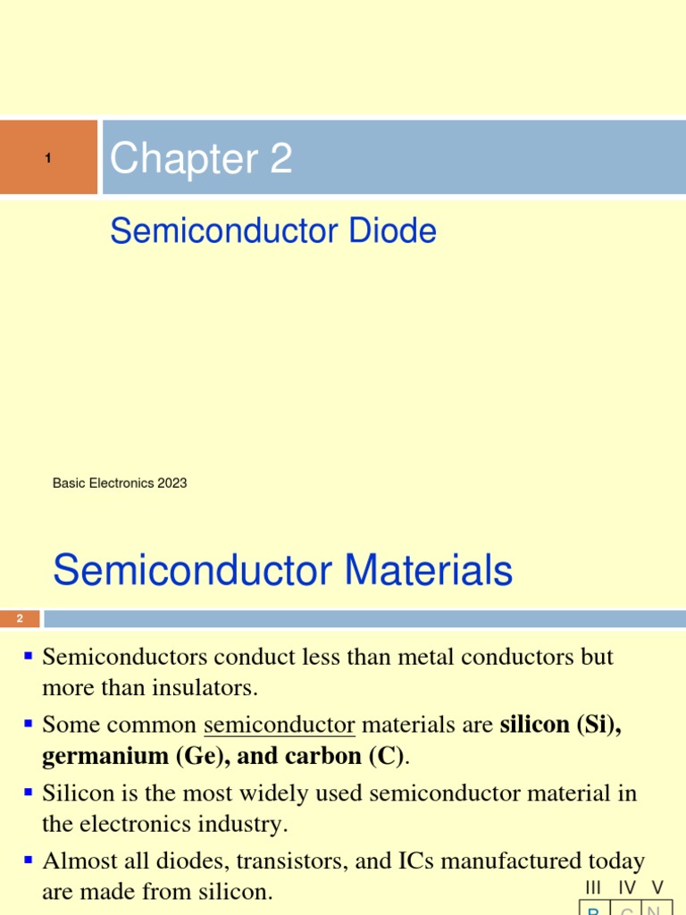 Chapter - 2 - Diode 2 | PDF | Semiconductors | P–N Junction