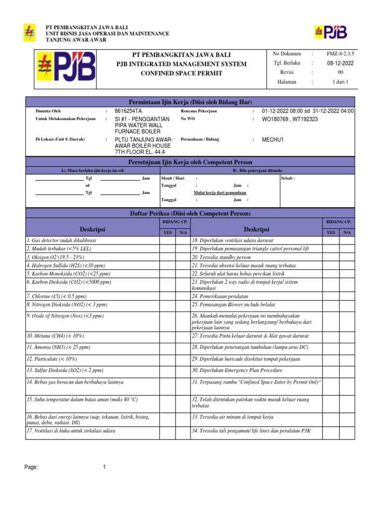 PJB CSP Permit | PDF