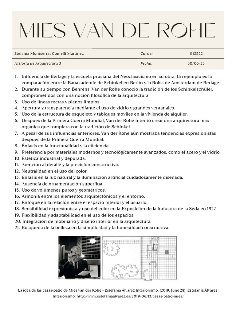 Comelli - Stefanía - Mies Van Der Rohe | PDF | Expresionismo | Minimalismo