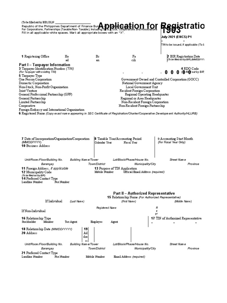 BIR Form 1903 Registration Guide | PDF | Taxes | Invoice