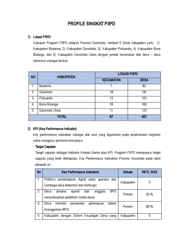 Profile Singkat p3pd | PDF