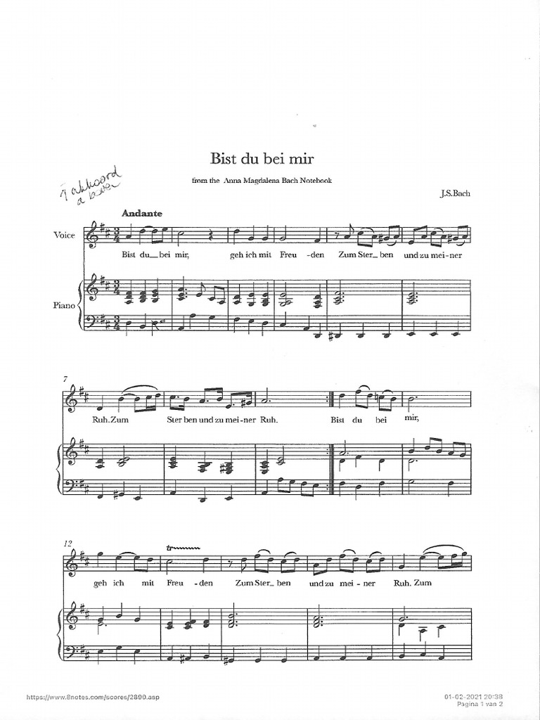 Bist Du Bei Mir | PDF