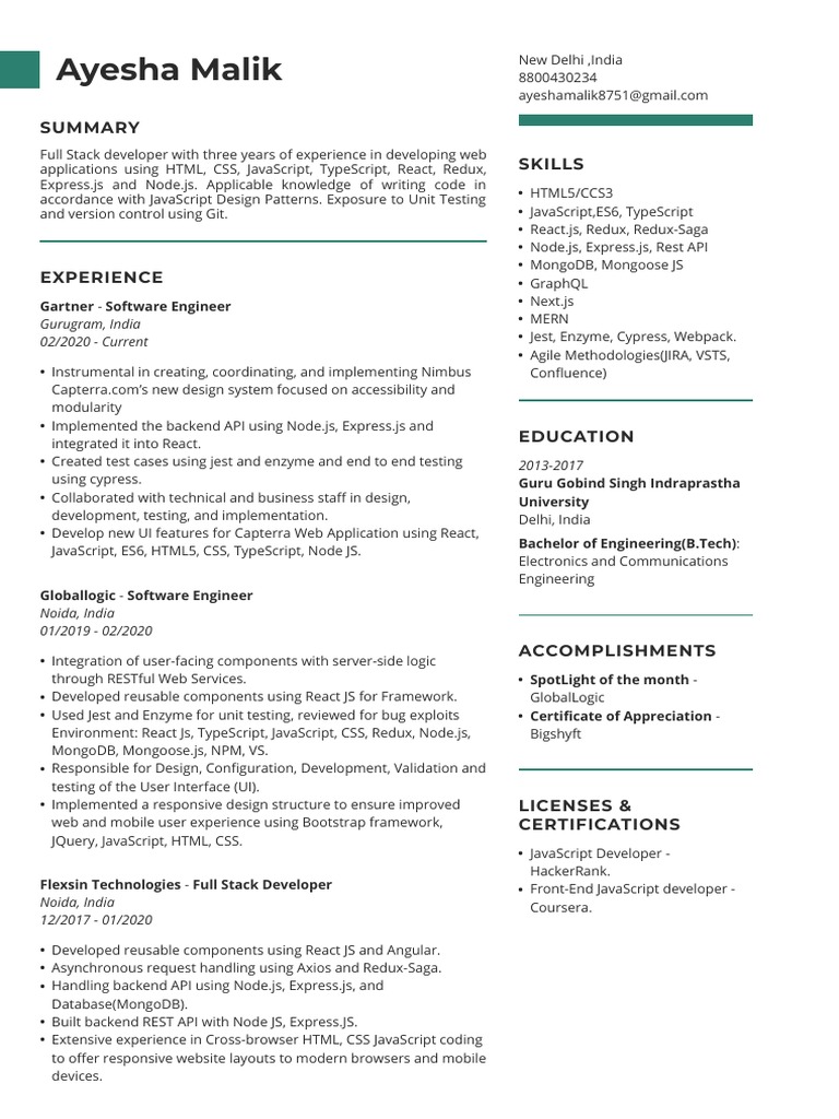Ayesha Resume | PDF | Java Script | World Wide Web