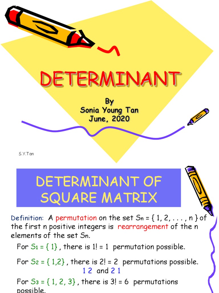 03 Csmath2 Determinant Pdf Determinant Mathematical Relations