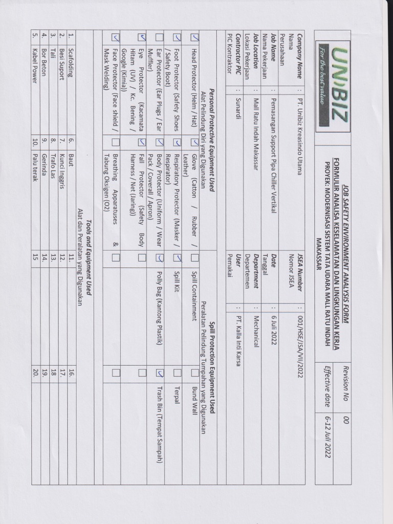 JN Pemasangan Support Pipa Chiller Vertikal | PDF