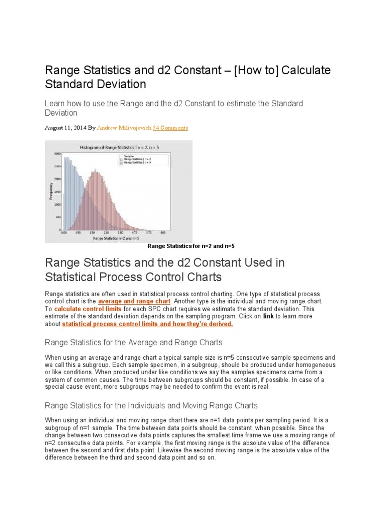 Range Statistics | PDF