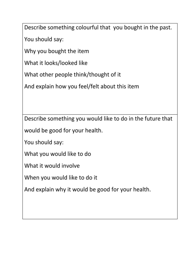 Speaking Part 2 | PDF