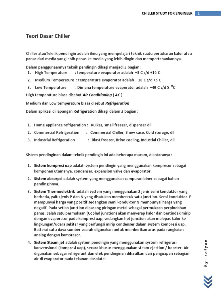 Study Chiller For Engineer | PDF