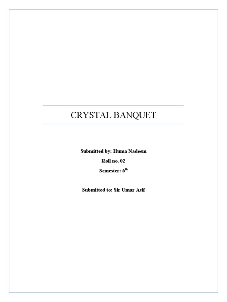 Banquet Hall | PDF | Economies | Business