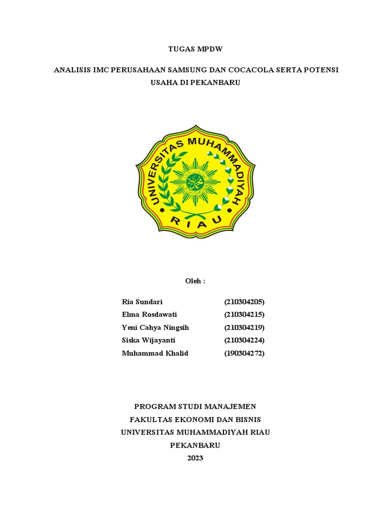 Tugas MPDW - Analisis Imc | PDF | Bisnis