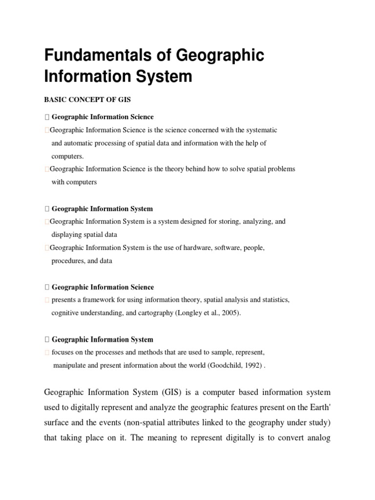 Fundamentals of Geographic Information System | PDF | Geographic ...