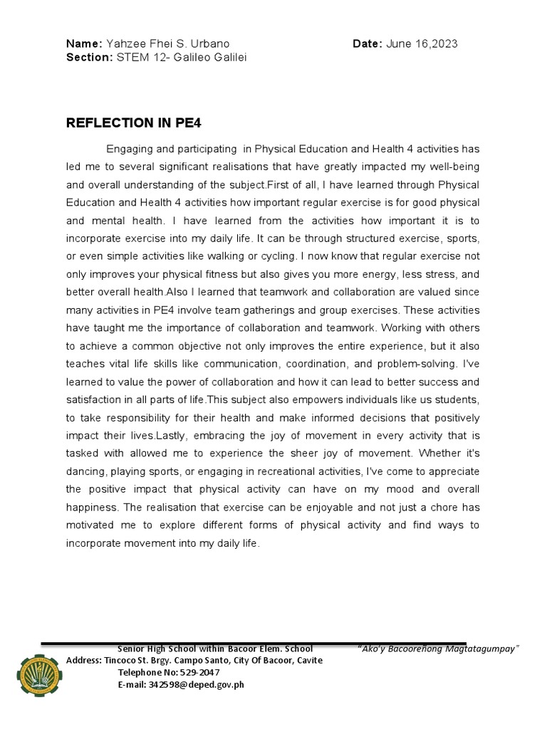 Reflection in Pe4 | PDF