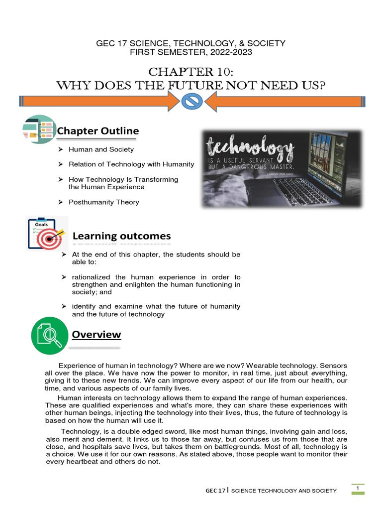 Chap 10 Why Does the Future not Need Us | PDF