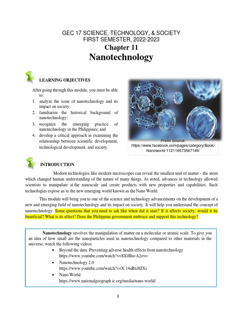 Chap 11 Nanotechnology | PDF | Nanotechnology | Nanoparticle