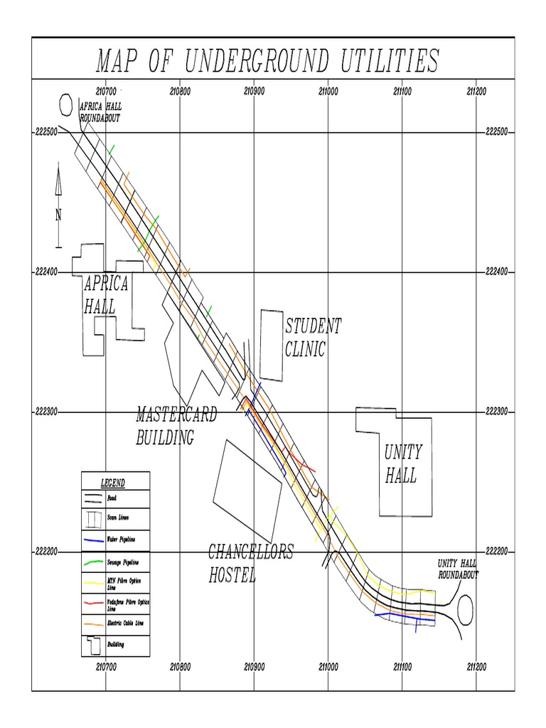 Map of Underground Utilities in Knust | PDF