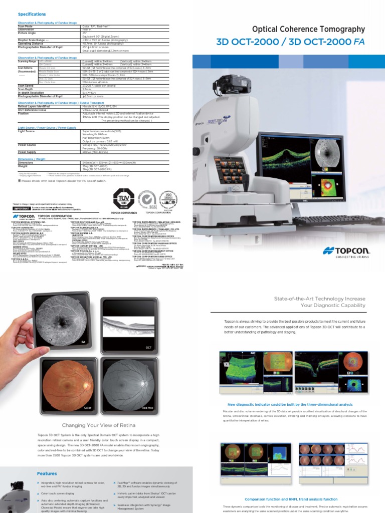 3DOCT 2000 FA Brochure | PDF | Vision | Ophthalmology