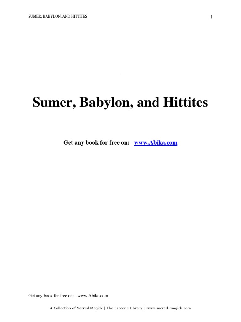 Sumer, Babylon, and Hittites | PDF | Epic Of Gilgamesh | Sumer