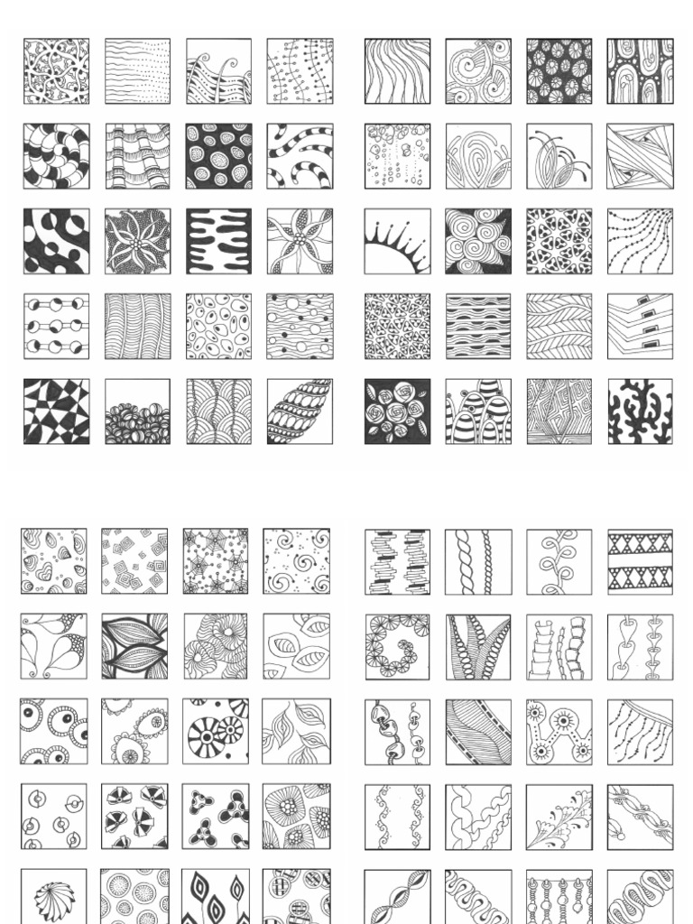 Zentangle - exemples finis | PDF