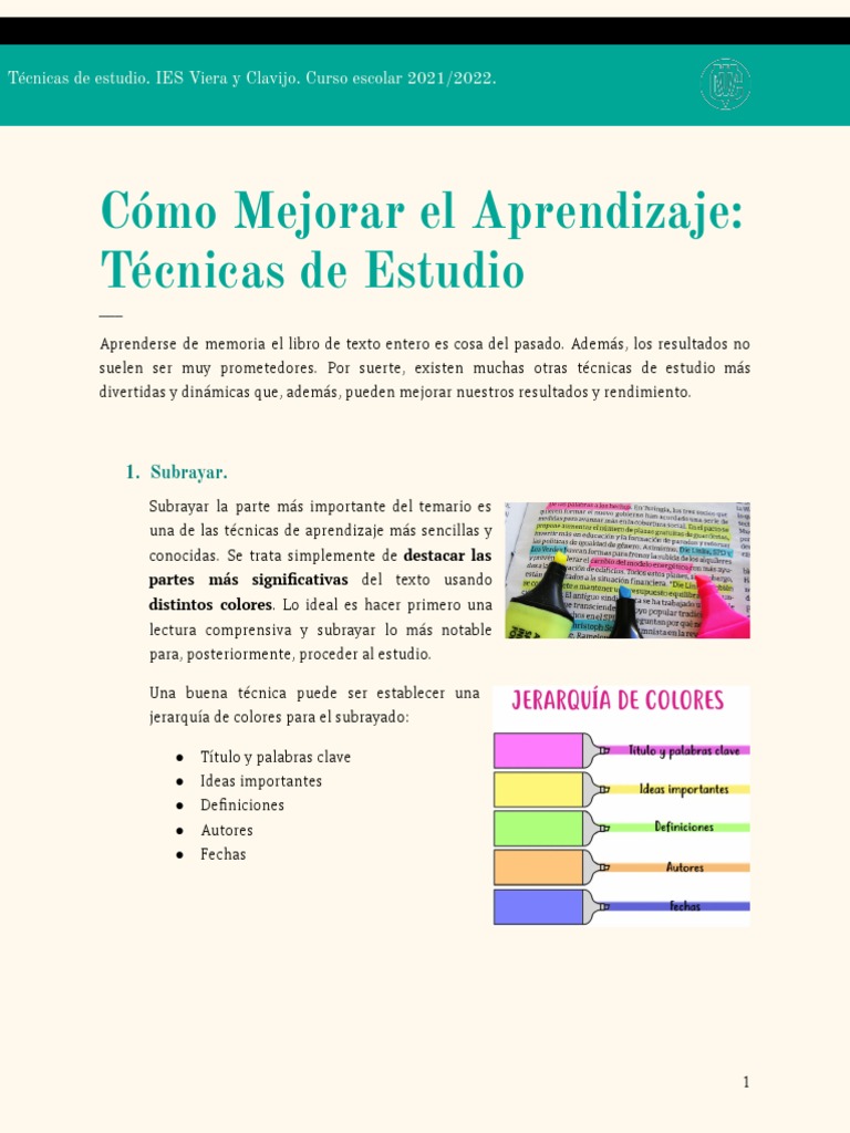 Tecnicas de Estudio | PDF | Aprendizaje | Habilidades de estudio