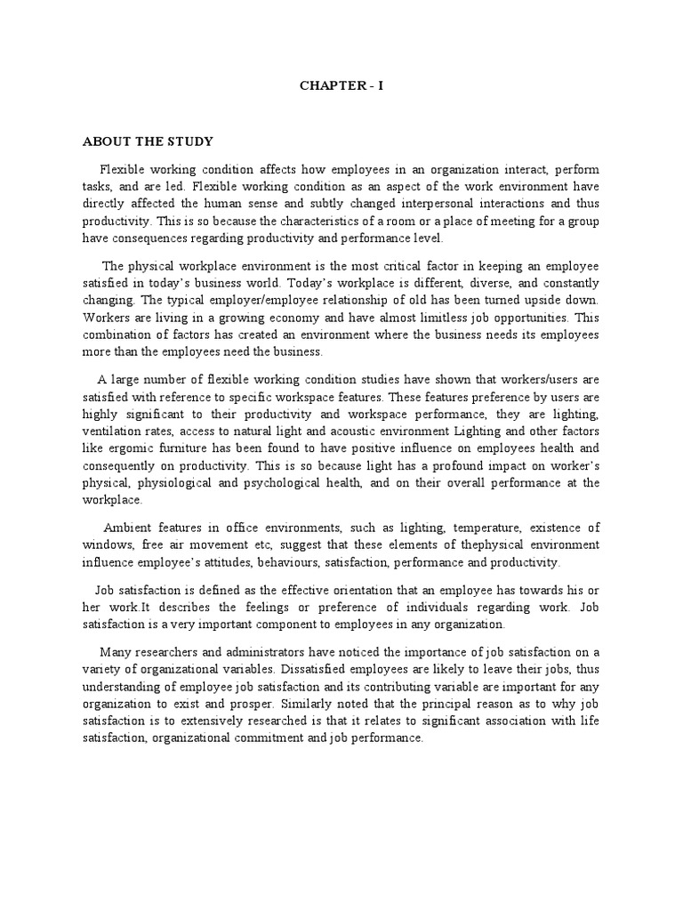 Flexible Working Conditions | PDF
