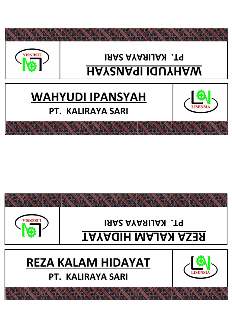 PAPAN NAMA MEJA | PDF