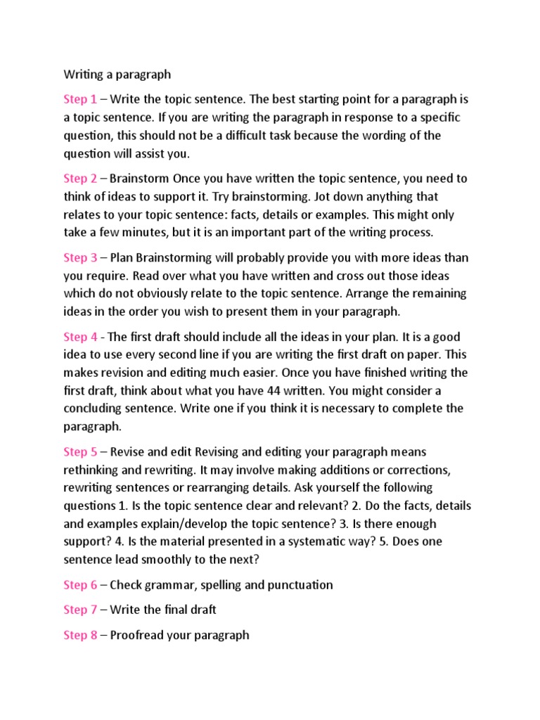 Writing A Paragraph-1 | PDF