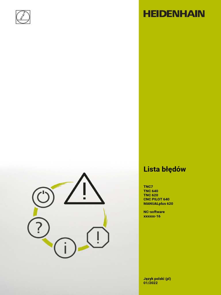 Heidenhain 620 640 Alarmy | PDF