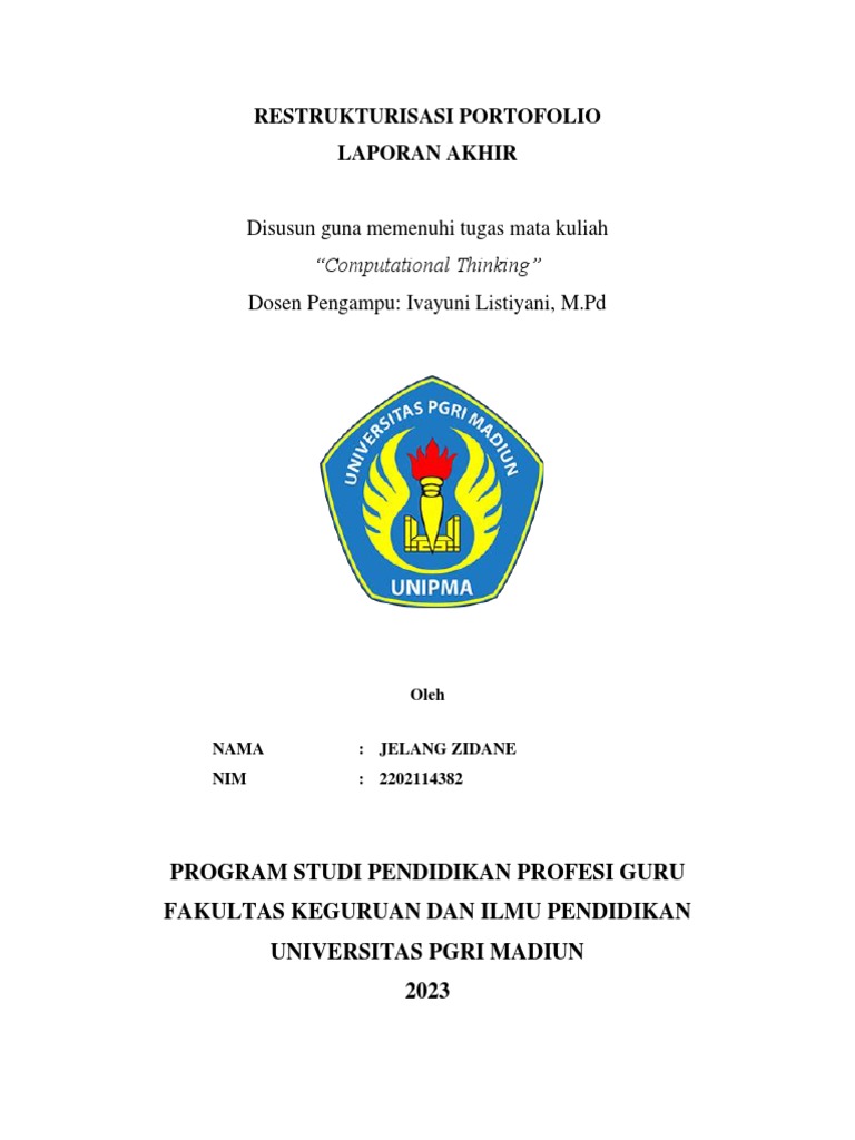 T7-2 Unggah Tugas - Restrukturisasi Portofolio (Laporan Akhir)Assignment | PDF