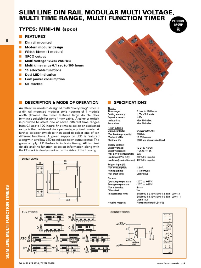 6 Mini 1M | PDF | Relay | Switch