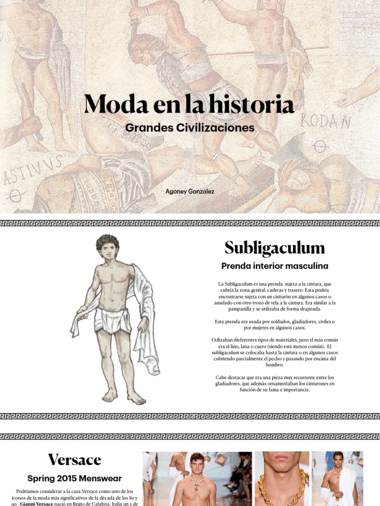 Evolución del Subligaculum a Versace | PDF | Ropa | Softlines (venta ...