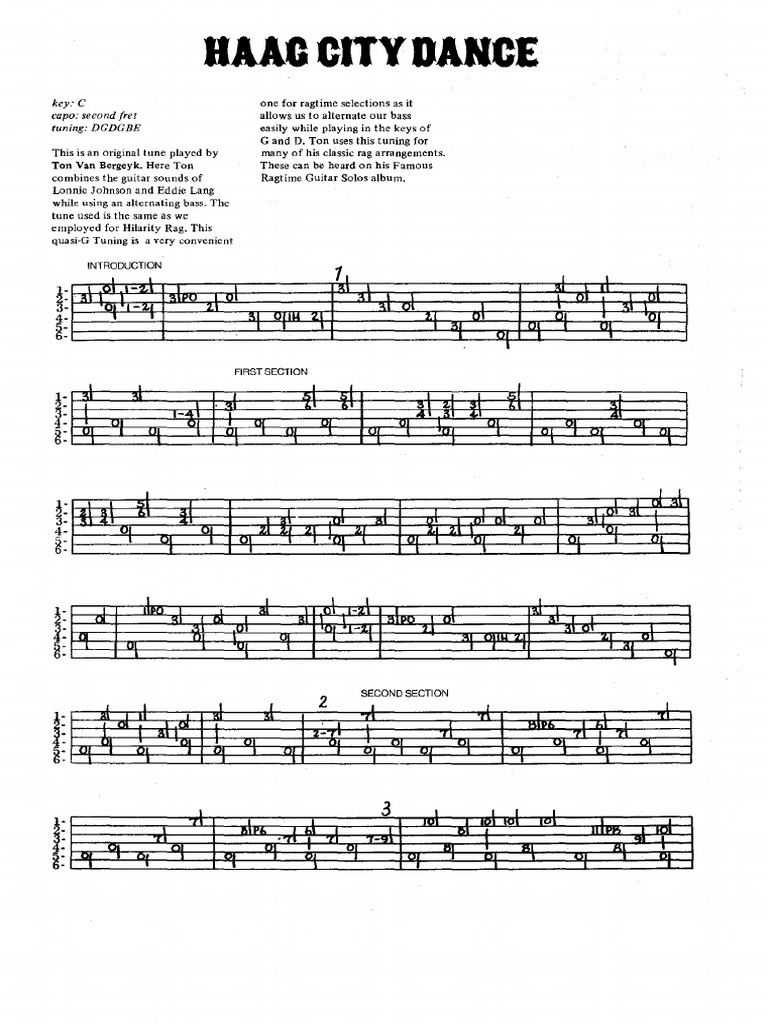 Original Ragtime Guitar Compositions | PDF | Ragtime | Musical Instruments