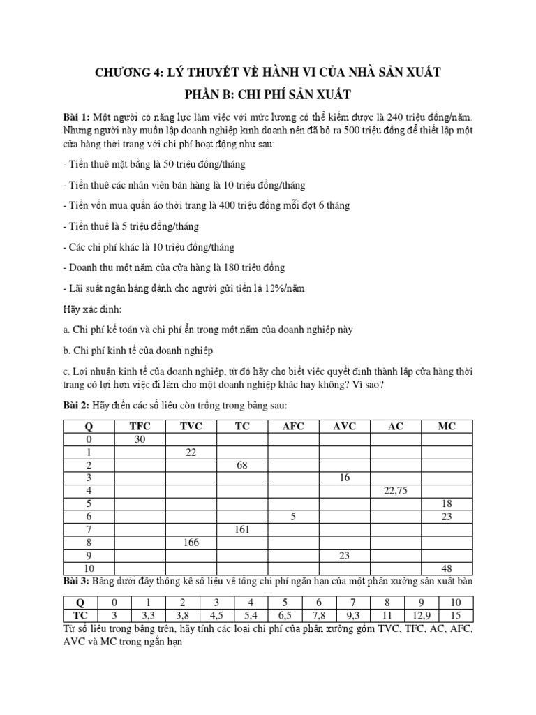 Bài Tập Chương 4 - Phần B-ktvm | PDF