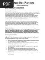 Bar Organization Chart | PDF | Waiting Staff | Bar