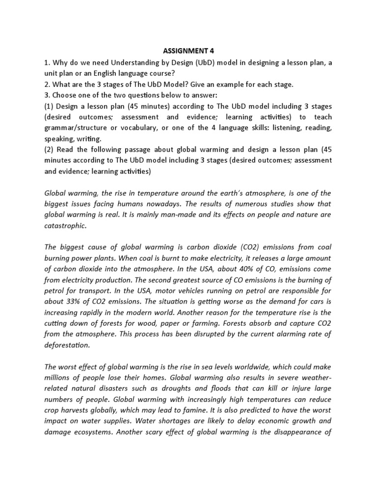 Assignment 4 | PDF | Climate Change | Carbon Dioxide