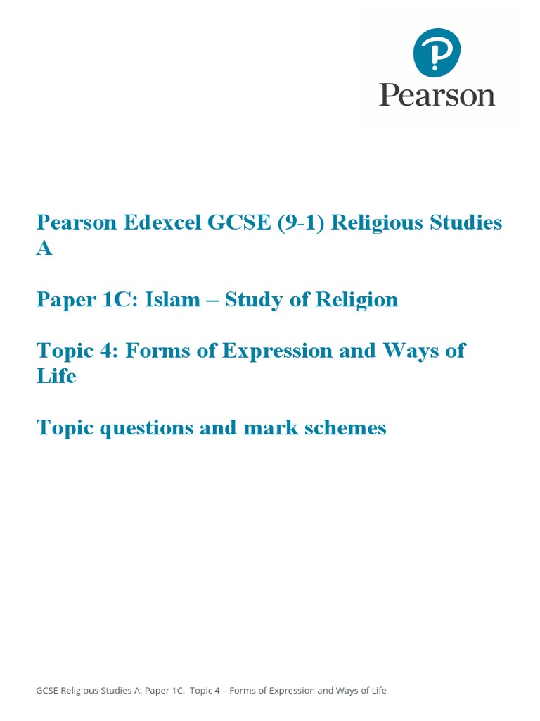 A Topic Questions Paper 1 Islam Topic 4 Forms of Expression | PDF ...