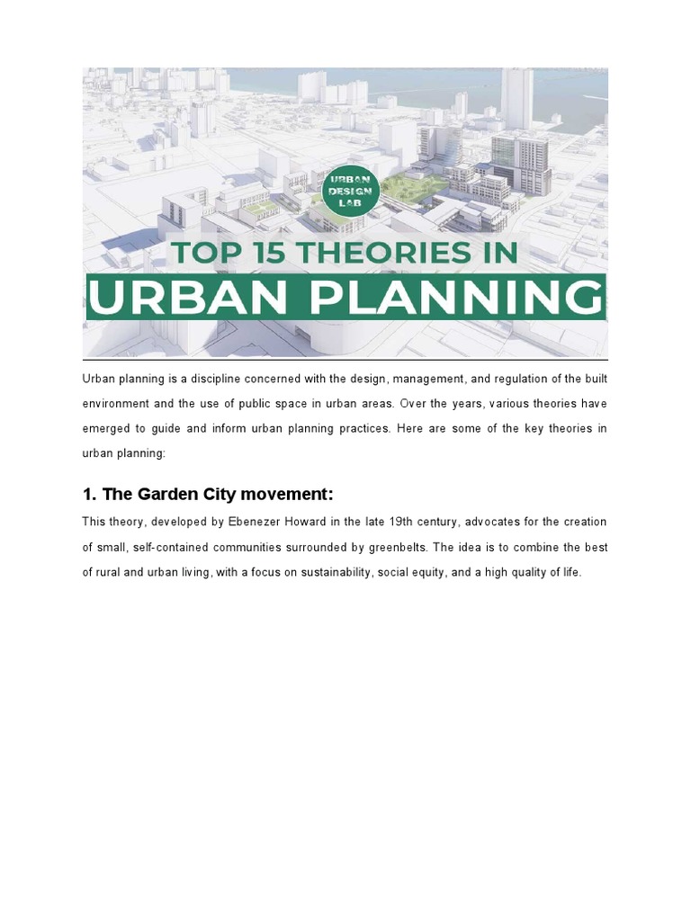Urban Planning | PDF | Urban Planning