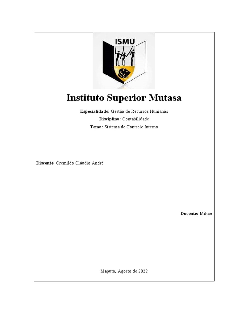 Instituto Superior Mutasa | PDF