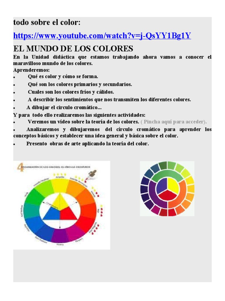 El Mundo de Los Colores | PDF | Color | Tecnicas artisticas