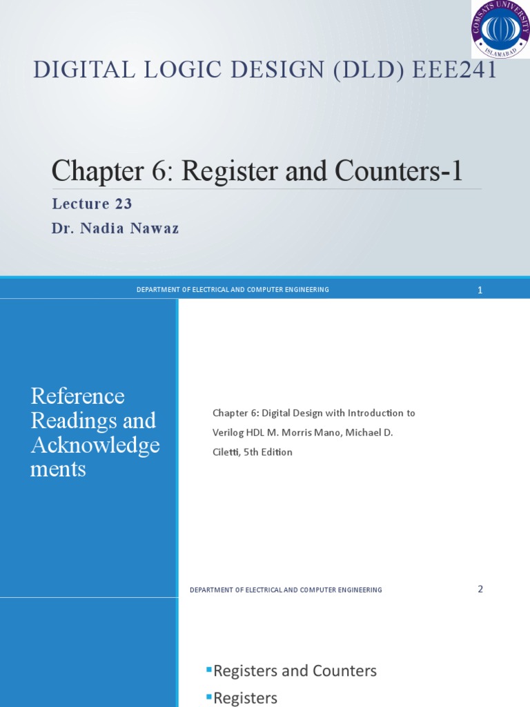 DLD Chapter 6 DLD | PDF | Logic Gate | Bit