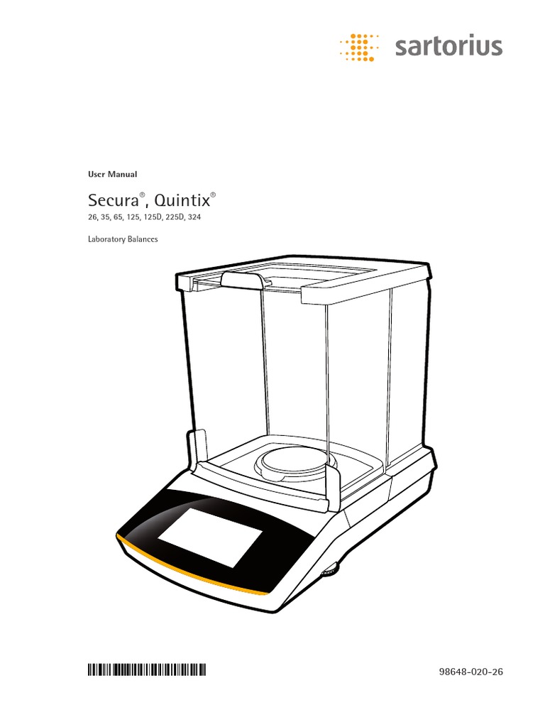 Balance Sartorius Secura | PDF | Ac Power Plugs And Sockets | Power Supply