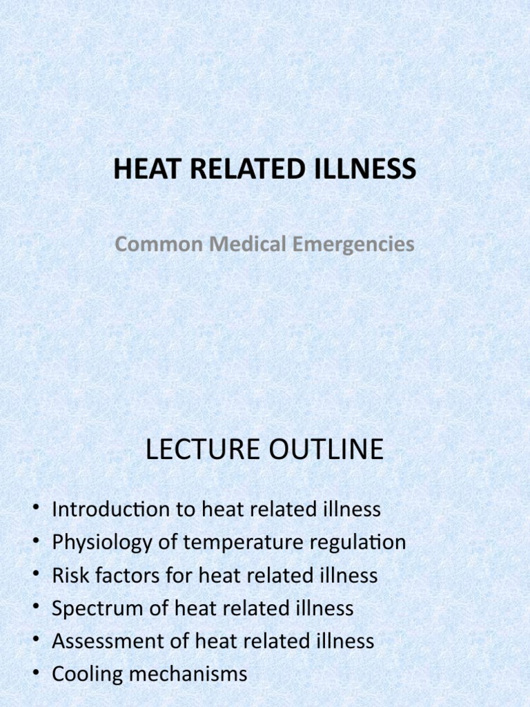 Understanding Heat Related Illness | PDF | Hyperthermia | Heat Transfer