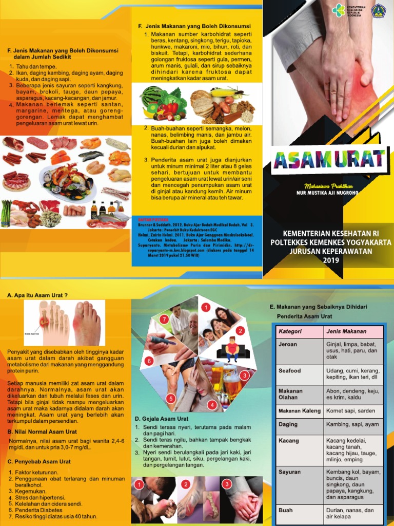 Leaflet Penkes Asam Urat | PDF