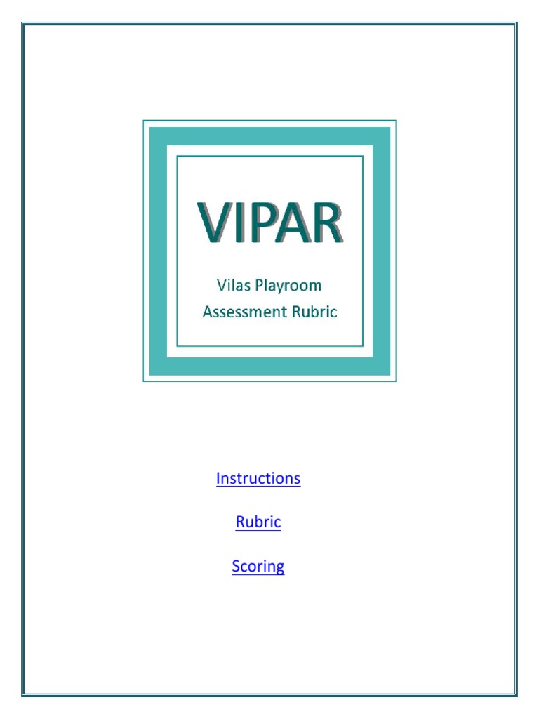 VIPAR Fillable | PDF | Toys | Rubric (Academic)